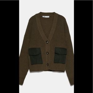 Zara | Sweaters | Zara Combination Pocket Jacket Trf Oversized | Poshmark